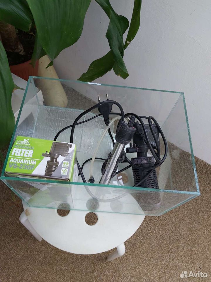 Аквариум для черепахи + обогреватель+фильтр воды