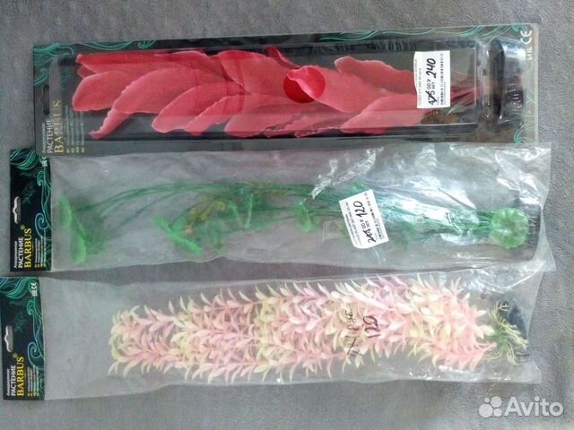 Новые пластиковые и шелковые растения для аквариум