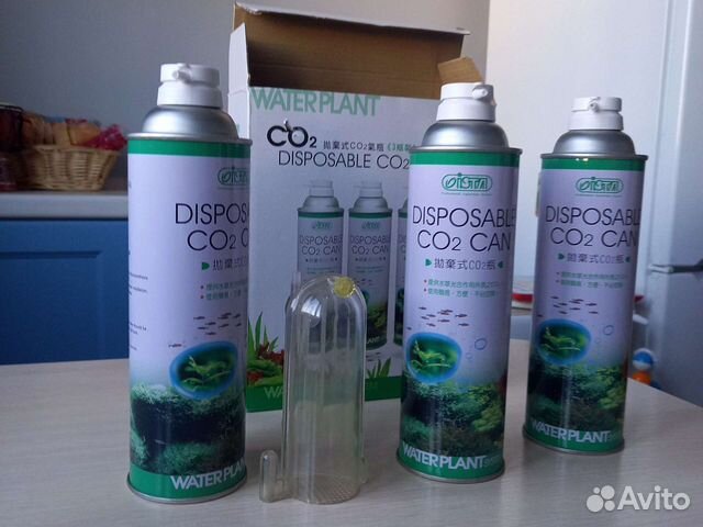 Баллоны с co2 и колокол для аквариума