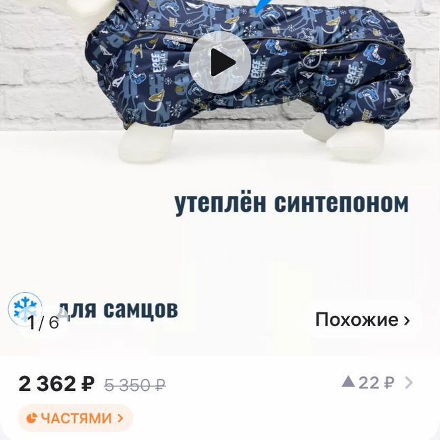 Зимний комбинезон для средней собаки