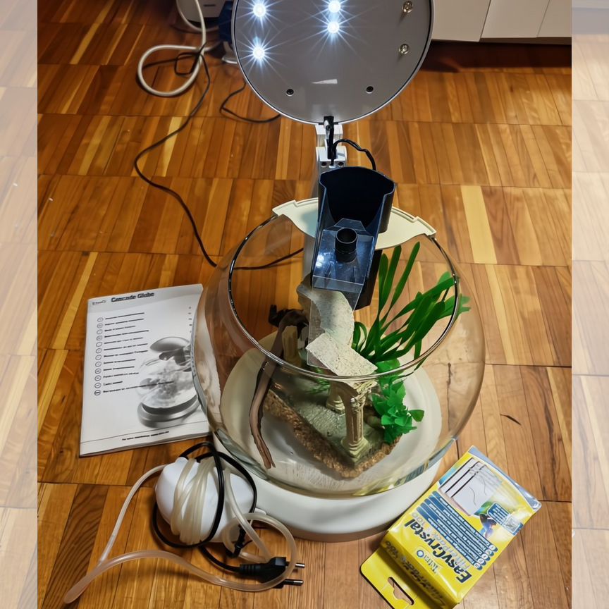 Аквариум Tetra cascade globe белый бу