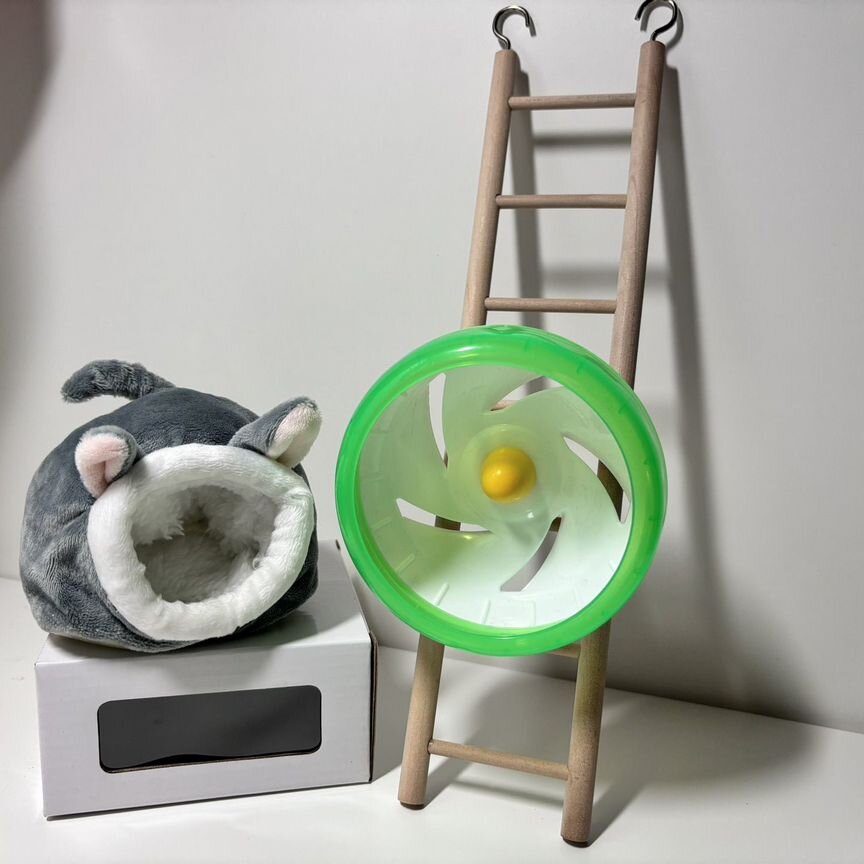 Новое колесо, домик, лестница для хомяка