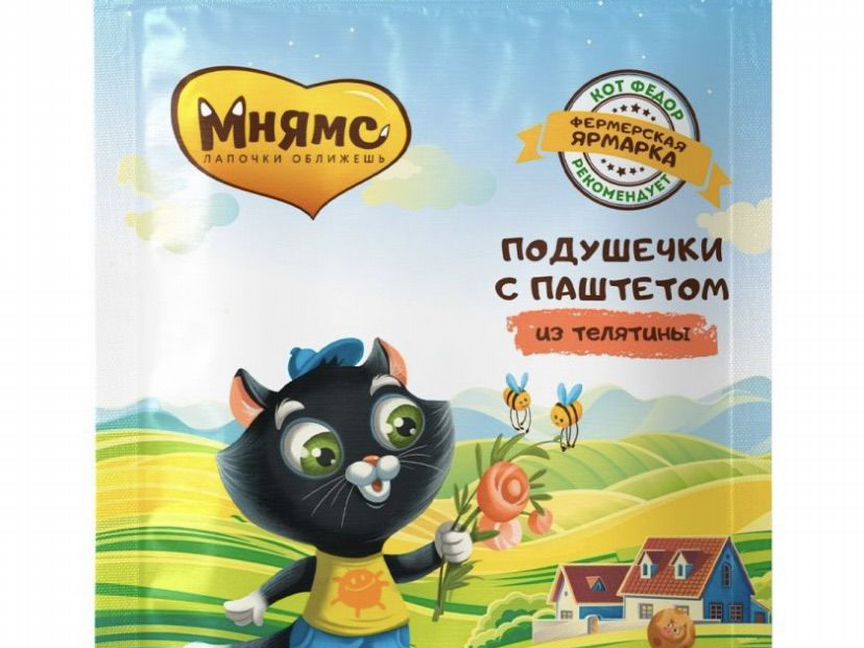 Мнямс Лакомство для котят (хрустящие подушечки)