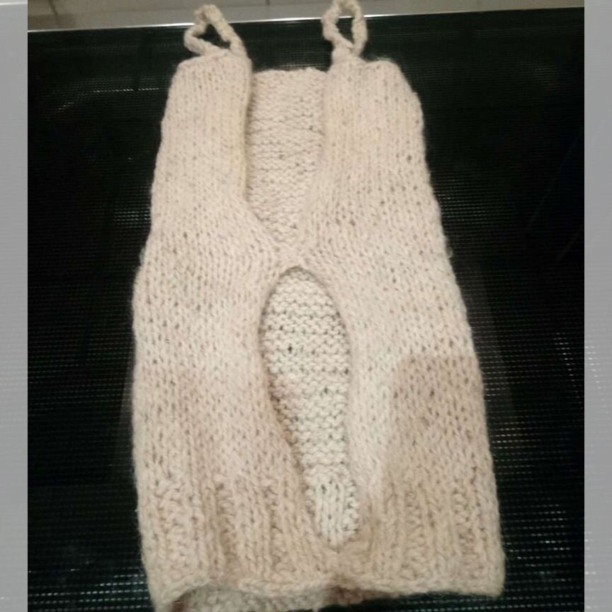 Зимняя вязанная одежда для собаки