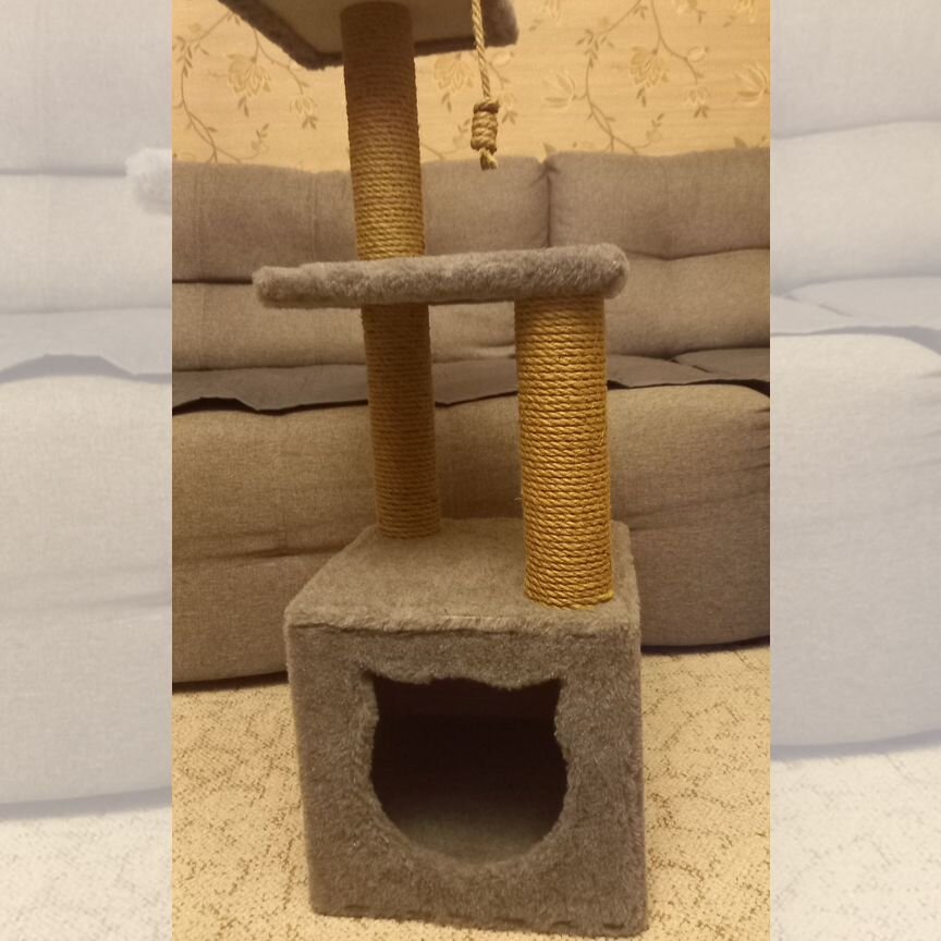 Когтеточка домик для кошки новая