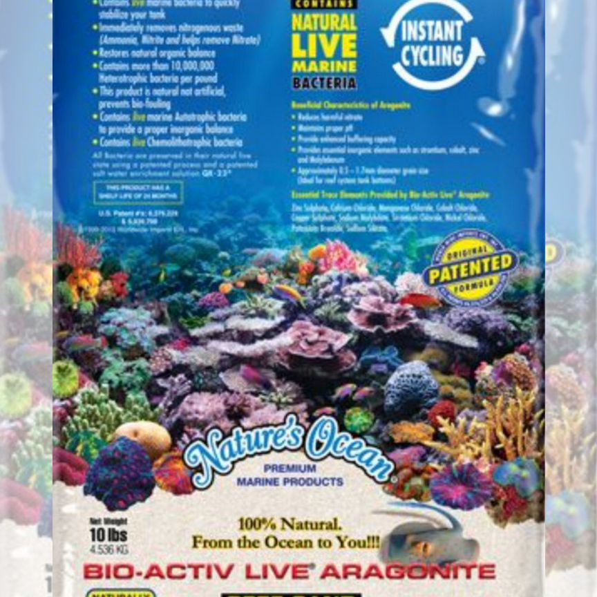 Песок аквариумнвй коралловый США