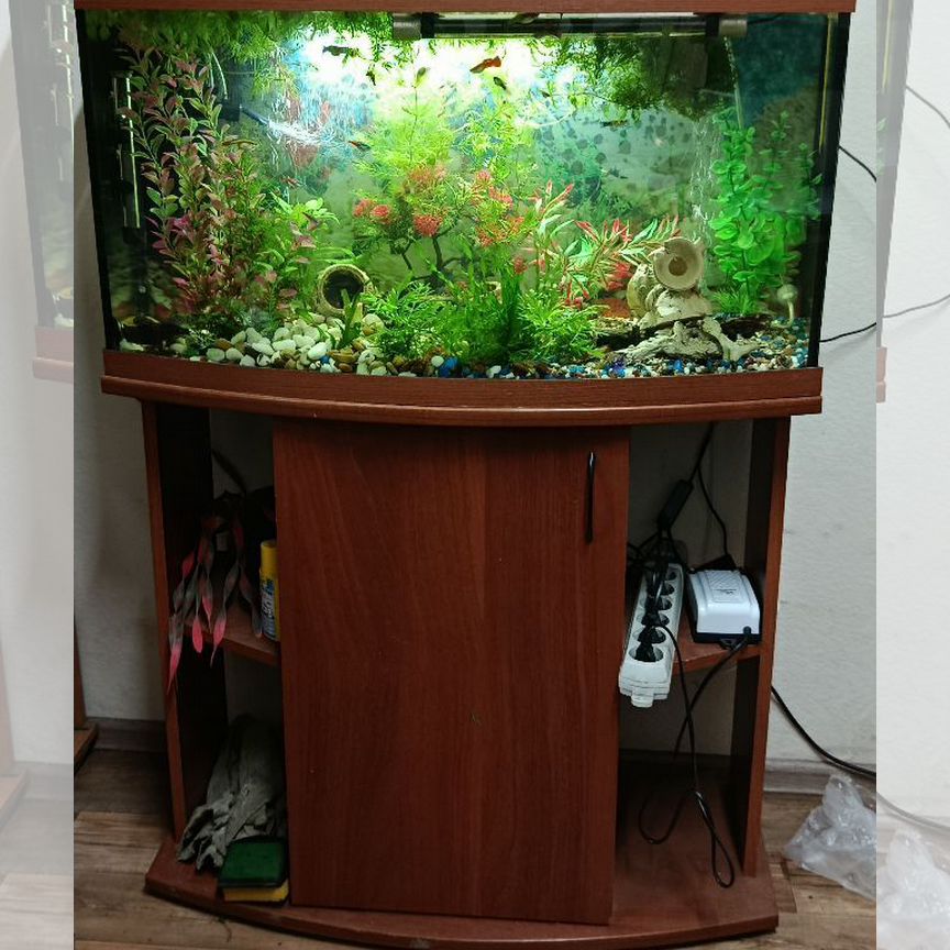 Аквариум 120 л. с тумбой