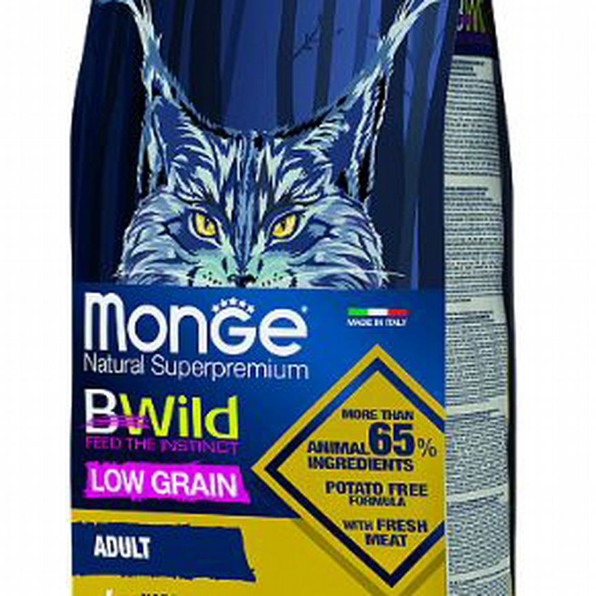 Корм для кошек Monge Bwild Adult(Зайчатина) 1,5кг