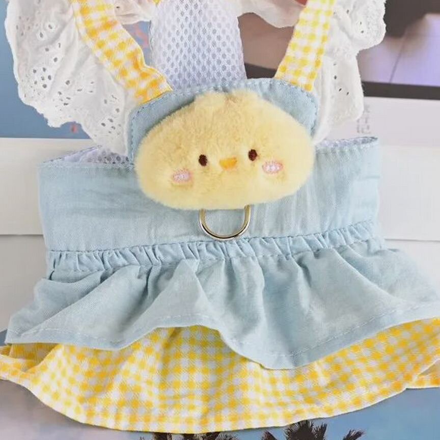 Элфидог кружевное платье для маленькой собаки XS Chest 26 to 28cm, Yellow