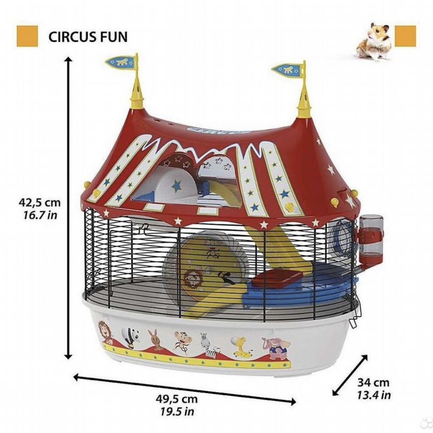 Клетка цирк для грызунов с допами