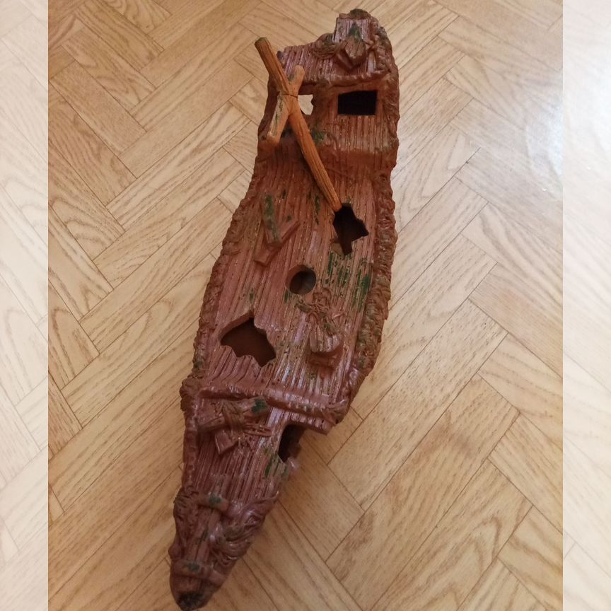 Декор в аквариум корабль