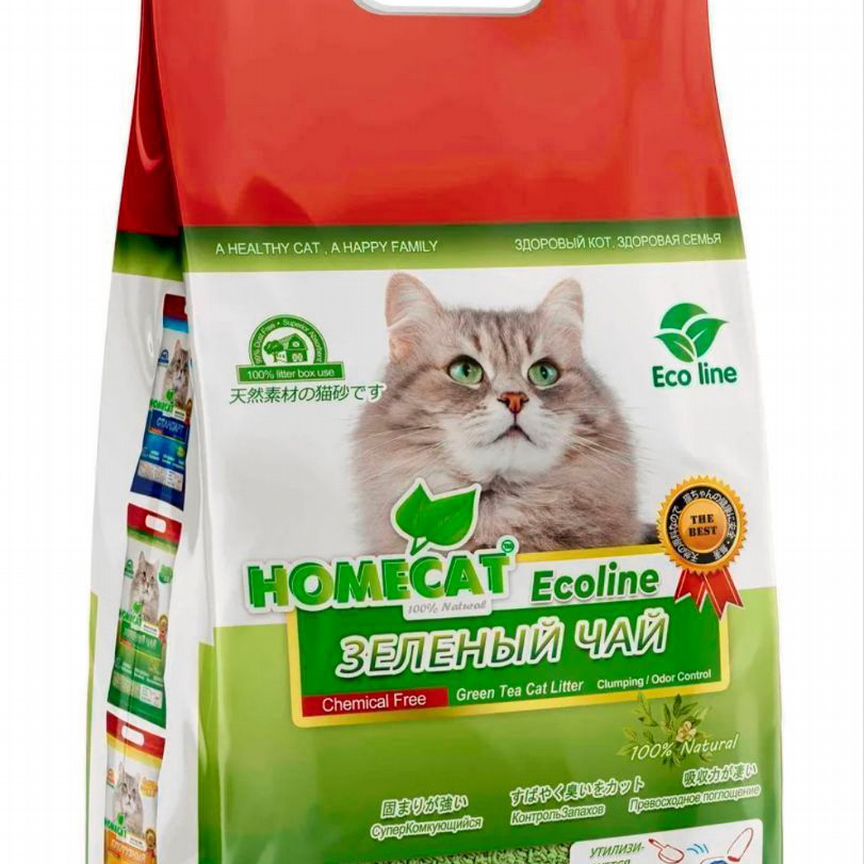 Наполнитель комкующийся Тофу Homecat 12л