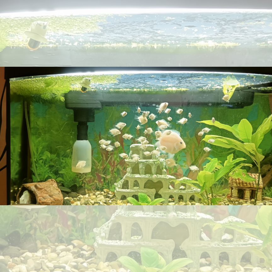 Мальки платиновых попугаев