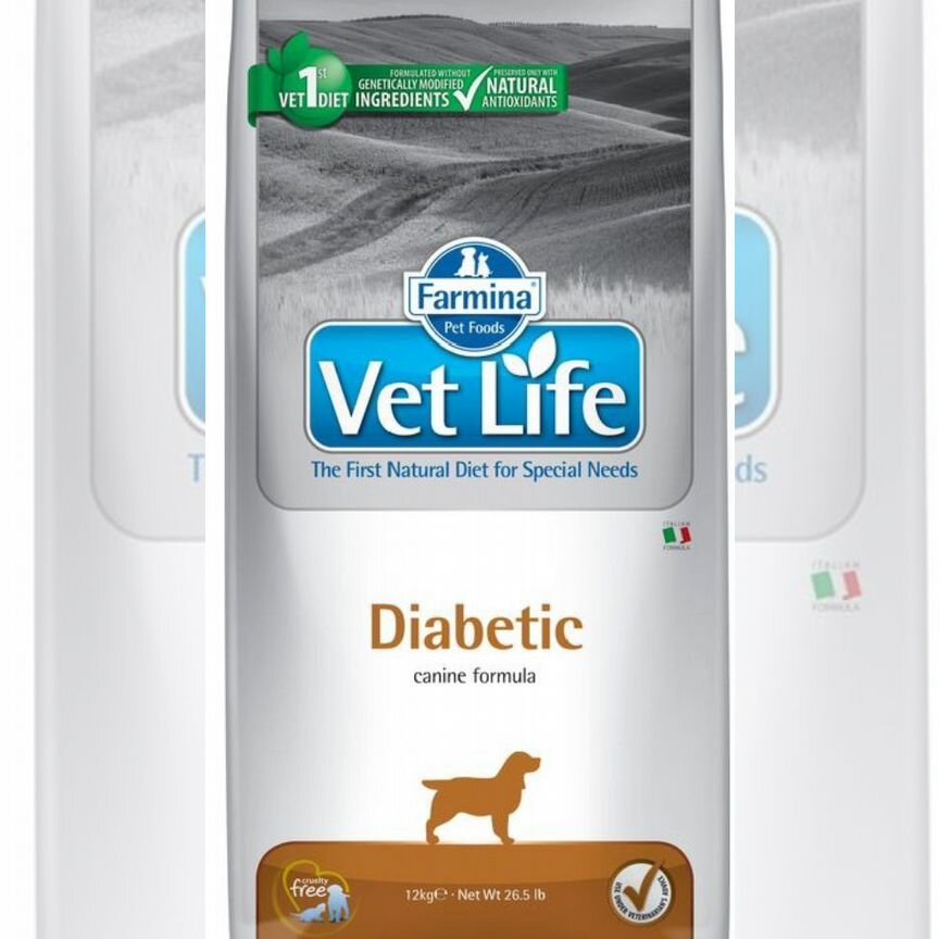 Корм для собак Farmina Vet life Diabetic