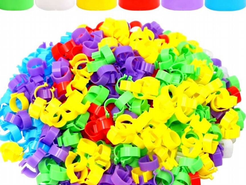 Кольцо разъемное меточное клипсы для кур