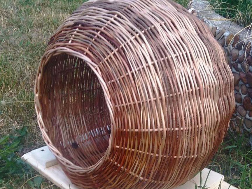 Плетеная корзина - гнездо, для курочек, кошек, соб