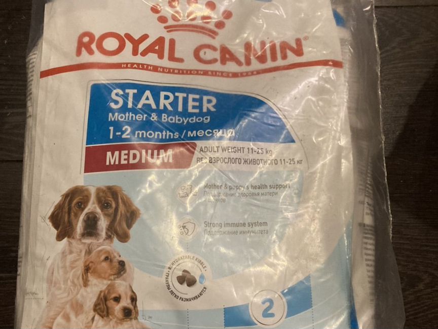 Корм для собак royal canin starter medium