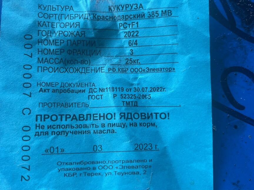 Семена кукурузы