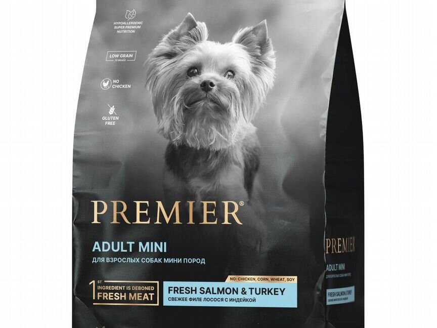 Кор д/собак мелких пород Premier лосось инд. 3 кг