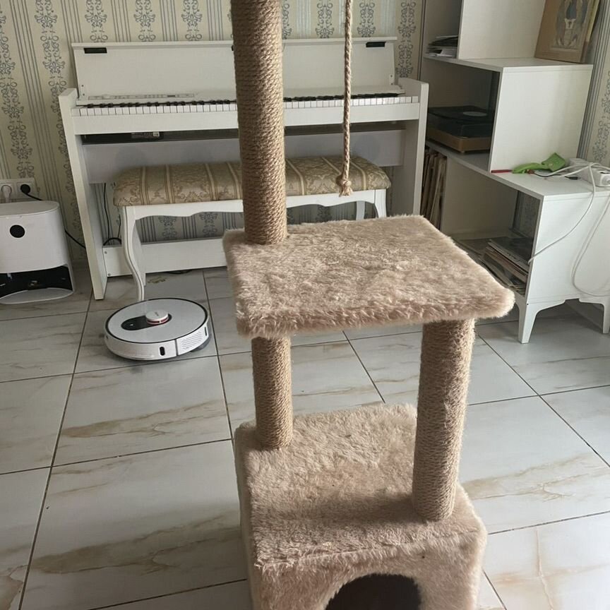 Когтеточка домик для кошки высокая