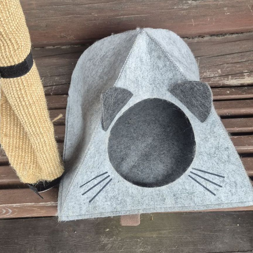 Домик для кошки и когтеточка на ножку стула/стола