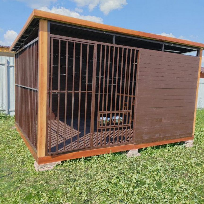Вольеры для собак уличные с будкой