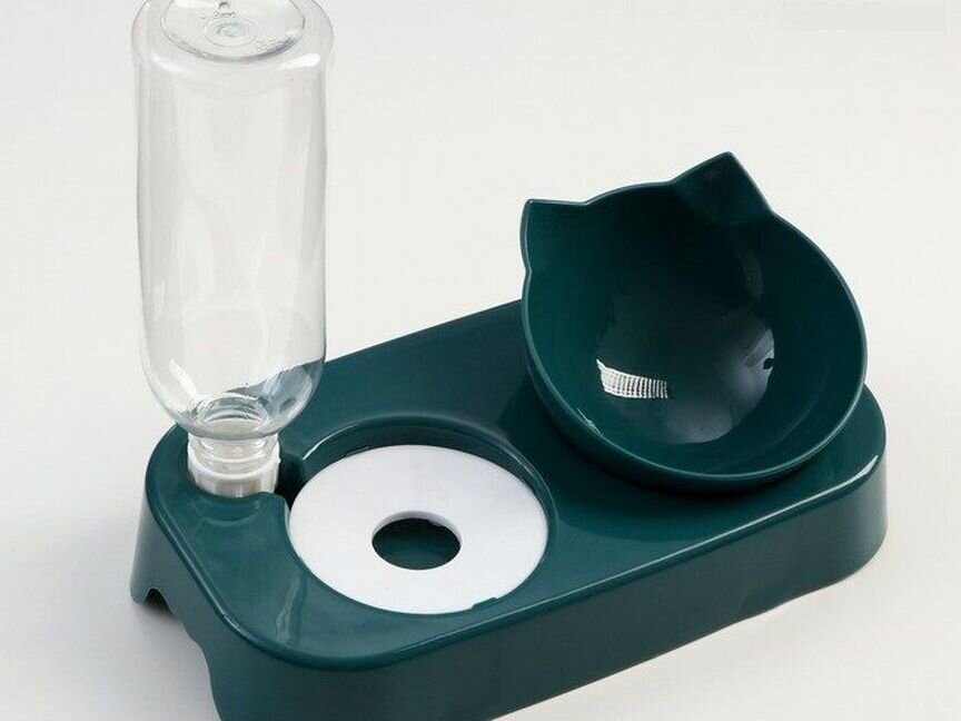 Миска с автопоилкой для кошек и собак мелких пород