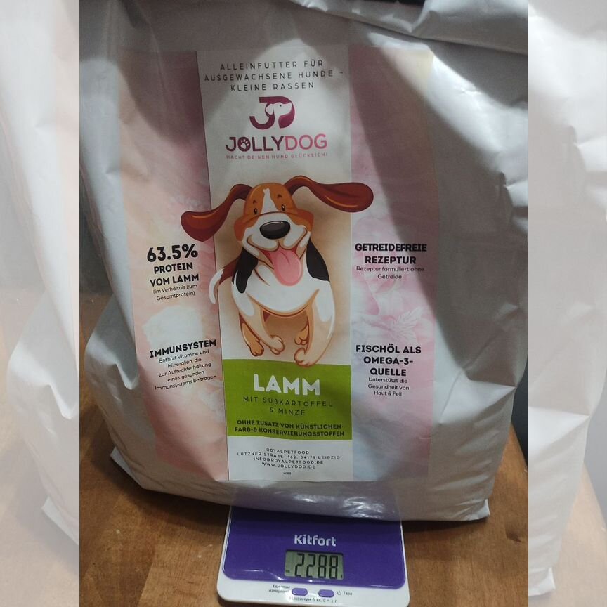 Корм для собак Jollydog Ente Lamm Lachs