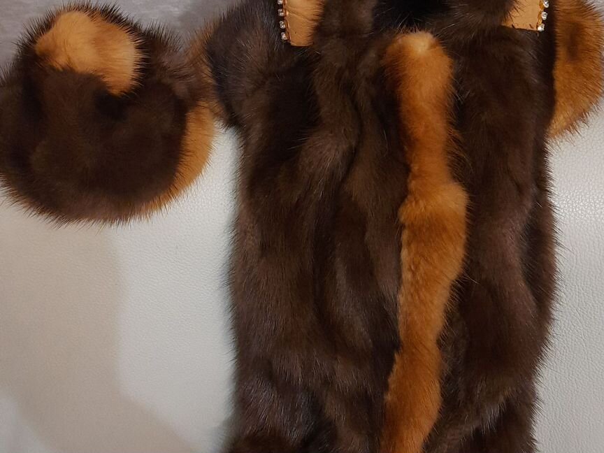 Норковая шубка для мини собачек около 2 кг