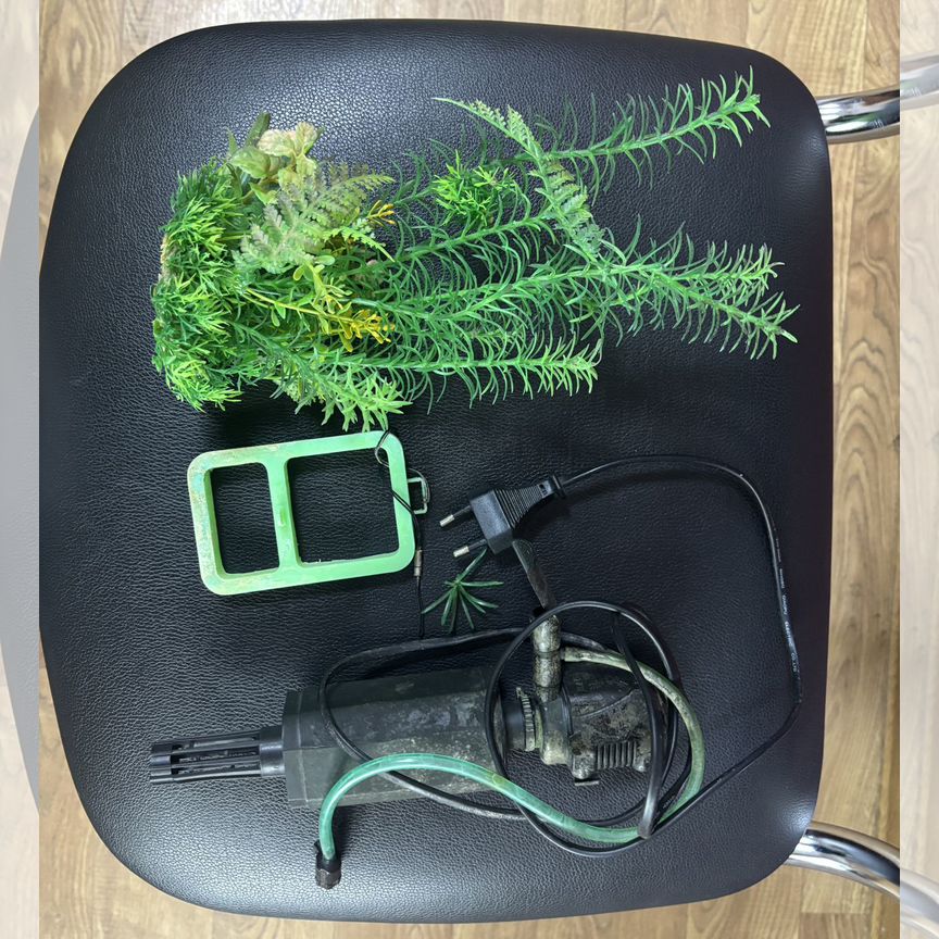 Аквариумные растения искусственные и фильтр