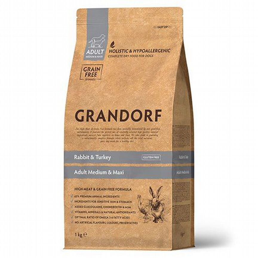 Grandorf DOG Rabbit&Turkey Грандорф корм для собак