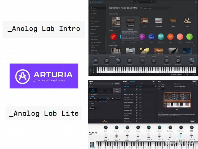 Arturia - Analog Lab Intro и Lite VST лицензия купить в Москве с доставкой | Хобби и отдых | Авито