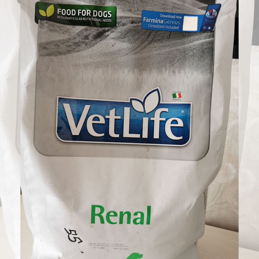 Корм для собак farmina renal 2 кг
