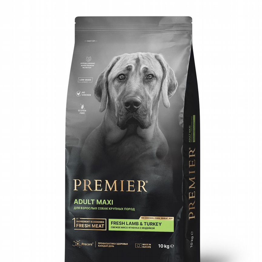 Корм для собак premier adult maxi