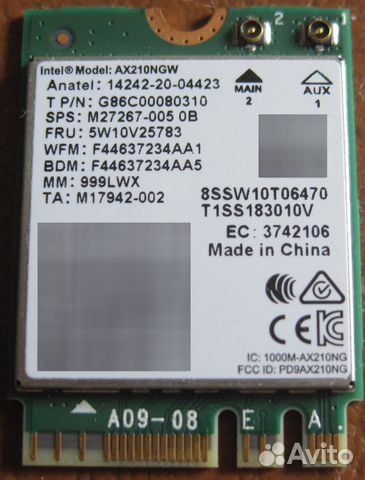 Intel AX210NGW Wi-Fi 6E + Bluetooth 5.2 купить в Москве | Электроника ...