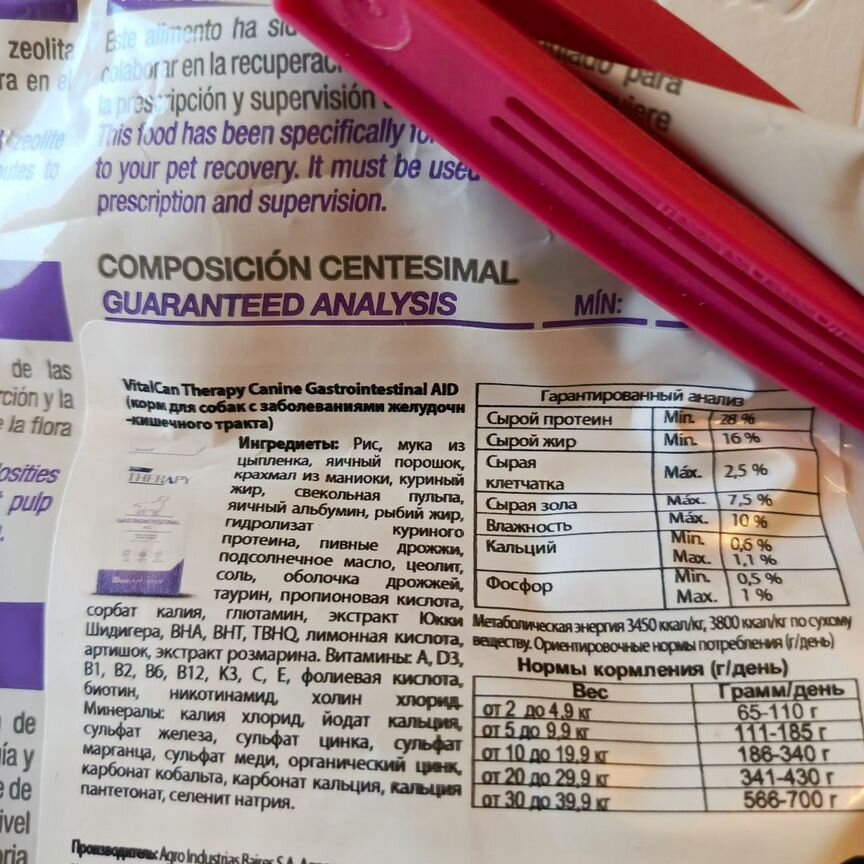 Корм для собак vitalcan Gastrointestinal