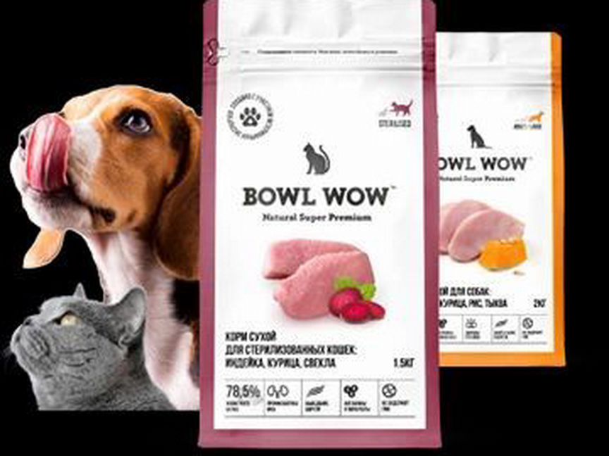 Bowl Wow Боул Вау корм для собак и кошек
