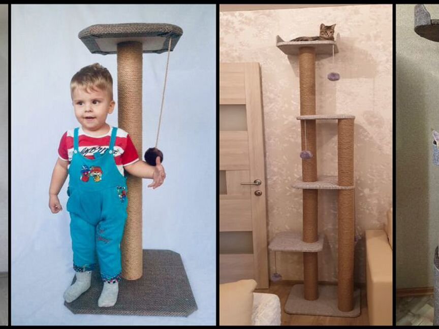 Когтеточки, домики и игровые комплексы для кошек