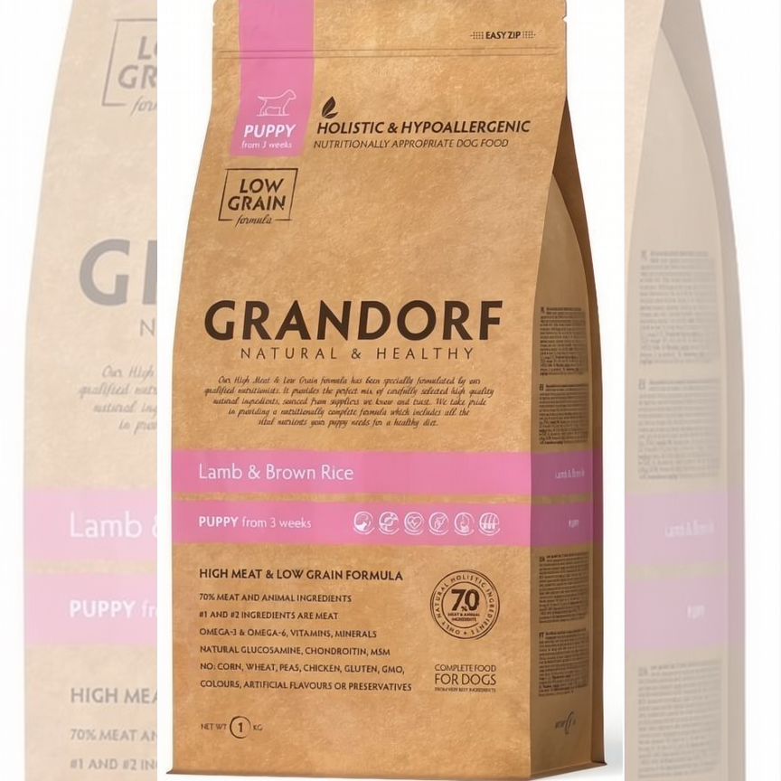 Корм для щенков grandorf ягненок 1,6кг