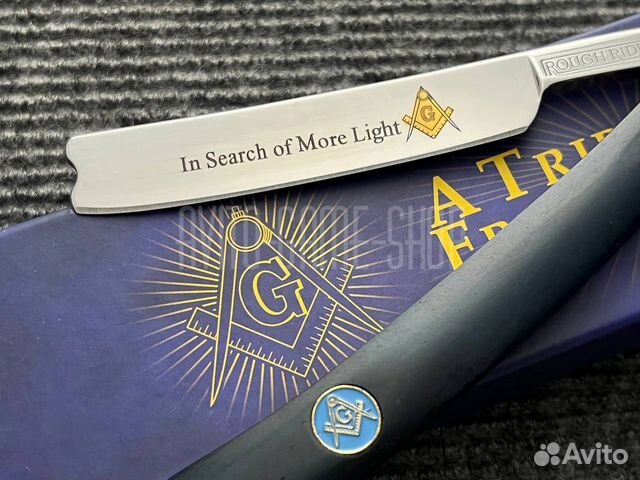 Нож Rough Ryder Masonic Straight Razor Blue Smooth купить в Санкт ...