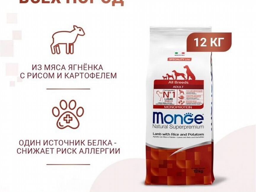 Корм для собак monge