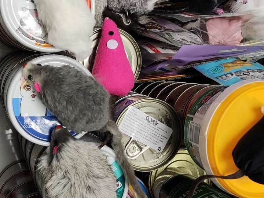 Игрушка для кошек мышка натур мех 10 см