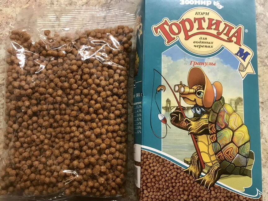Корм для водных черепах Тортила М