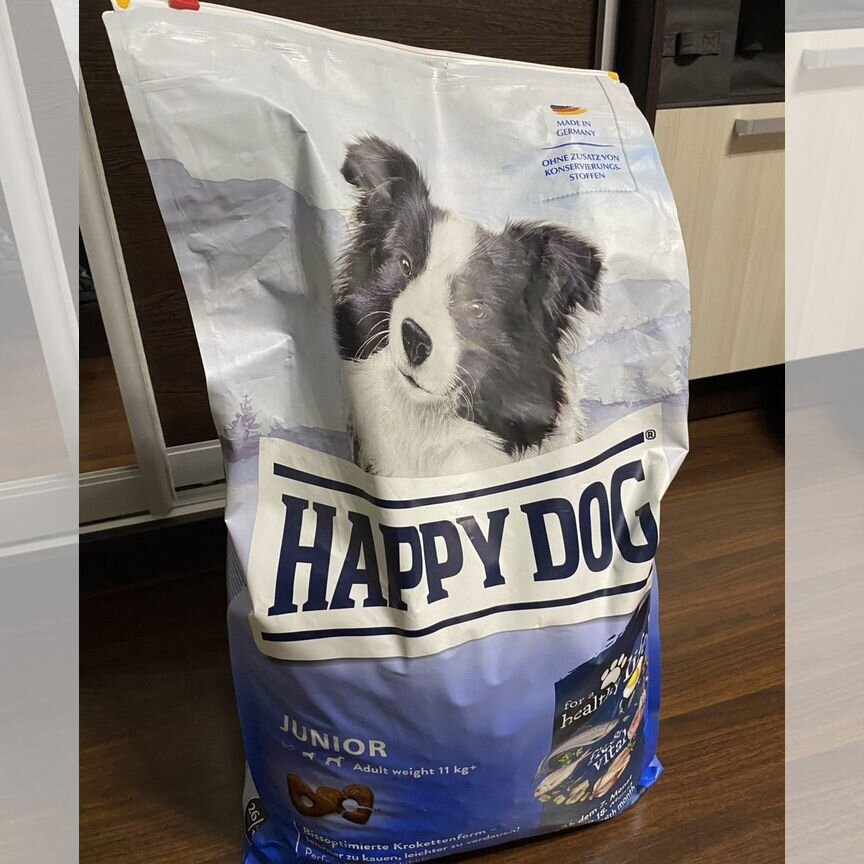 Корм для щенков 7-18 мес Happy Dog