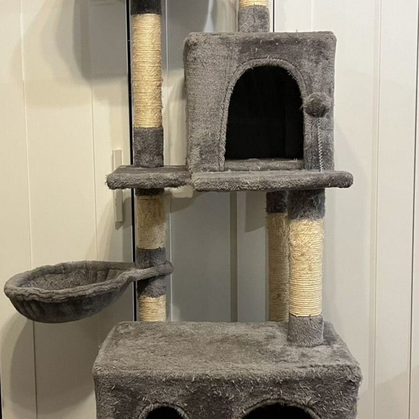 Когтеточка домик для кошки высокая