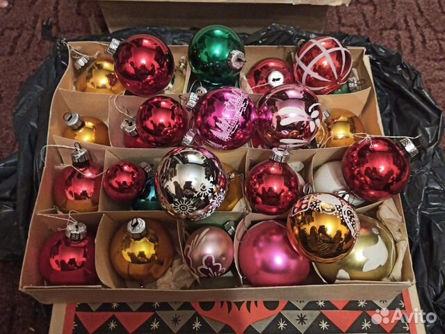 Елочные игрушки СССР шары купить в Москве | Хобби и отдых | Авито