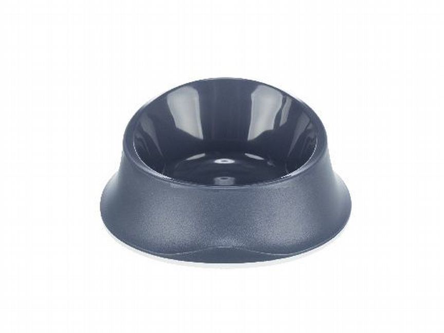 Trixie миска, пластик/резиновая кромка, 22 см, син