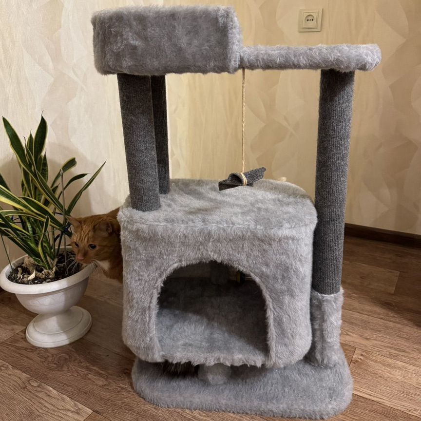 Когтеточка домик для кошки новый