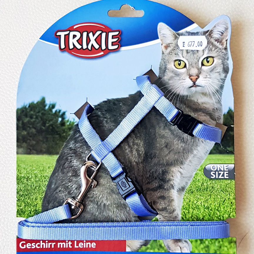 Шлейка поводок для кошек Trixie 26-43 см/10 новая