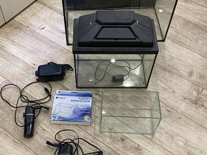 Аквариумы 61л, 21л, 5л